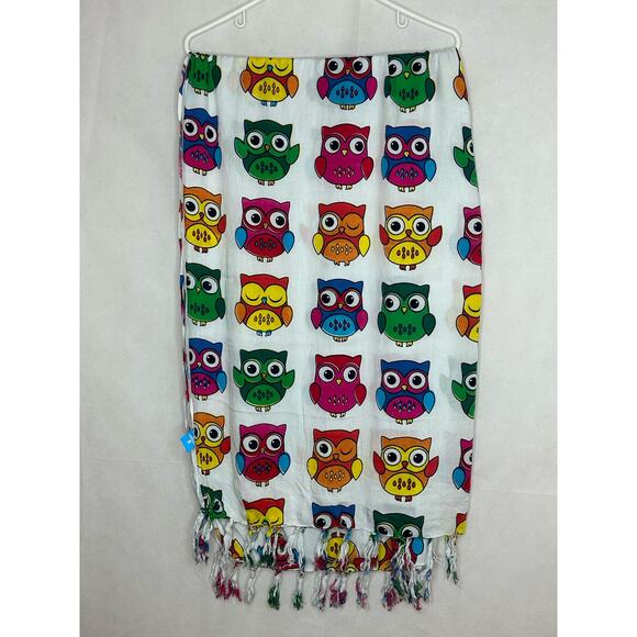 Bali Luv | Accessories | Bali Luv Owl Design Scarf Wrap Cover Up Beach ...